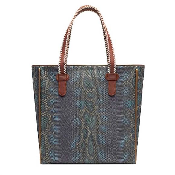 Consuela | Bags | New Consuela Rattler Classic Tote Bag In Snake Print ...